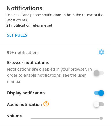 Notification Settings – Instanta